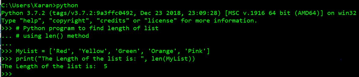 Python List Length How To Find The Length Of List In Python Python Pool