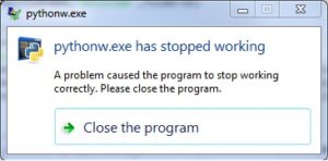 [Resolved] Pythonw.exe has Stopped Working - Python Pool