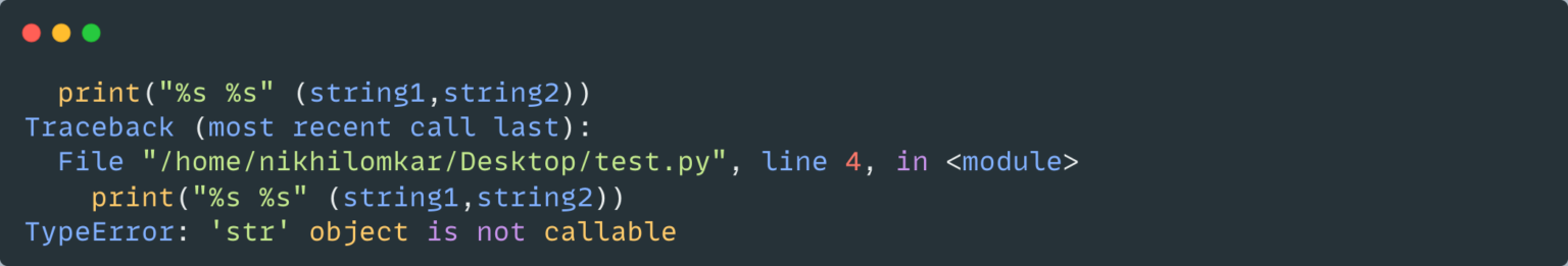 [Solved] TypeError: 'str' object is not callable - Python Pool